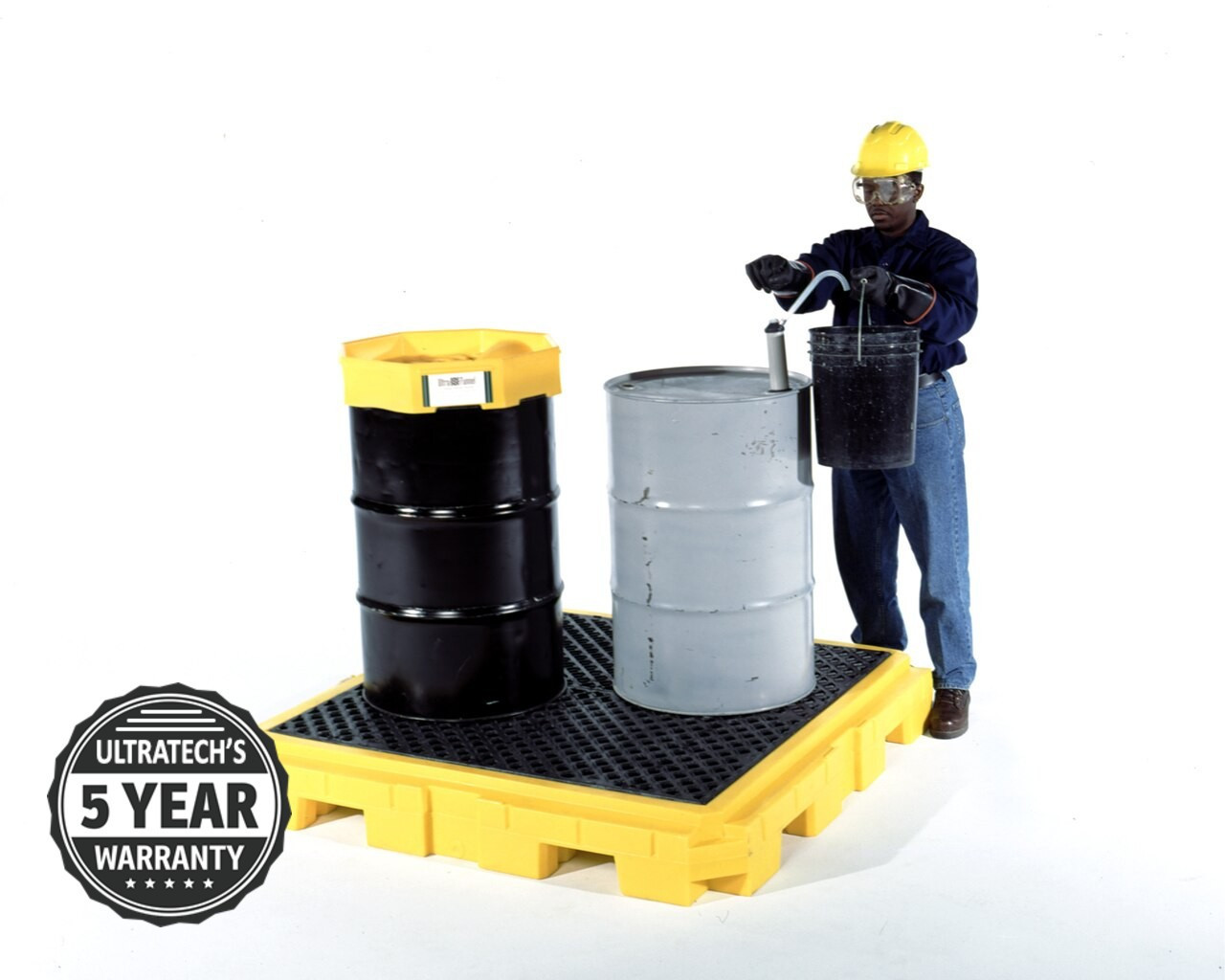 UltraTech P4 Plus Spill Pallet 9631 - 4 Drum - with Drain