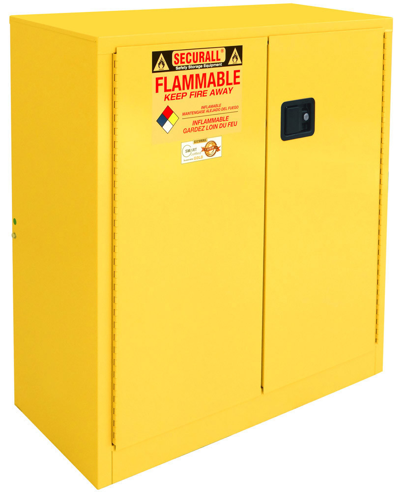 Justrite 8917008 17 Gal. Wall Mount Flammable Safety Cabinet