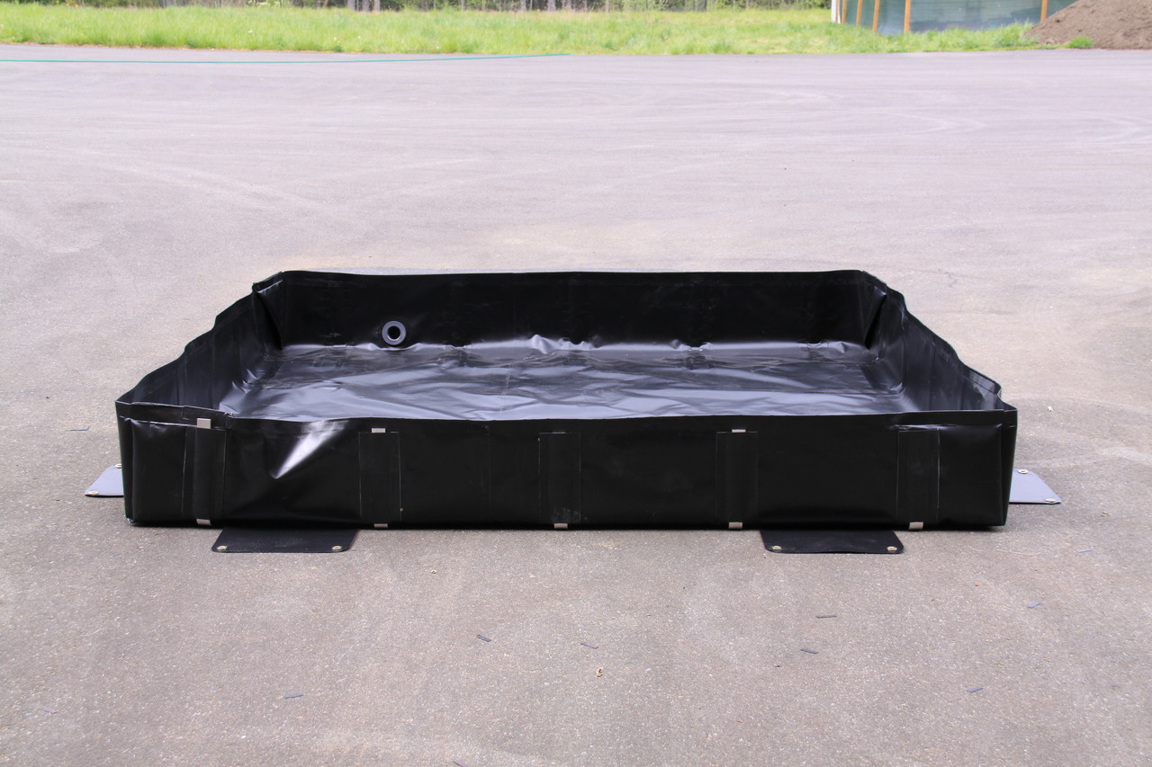 Flexible Spill Containment Berm - 10' x 10' x 18" Flexible Bracket Berm
