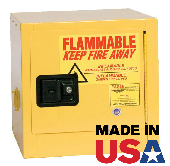 Eagle 1900X Mini Flammable Safety Cabinet - Self Closing - 2 Gallon
