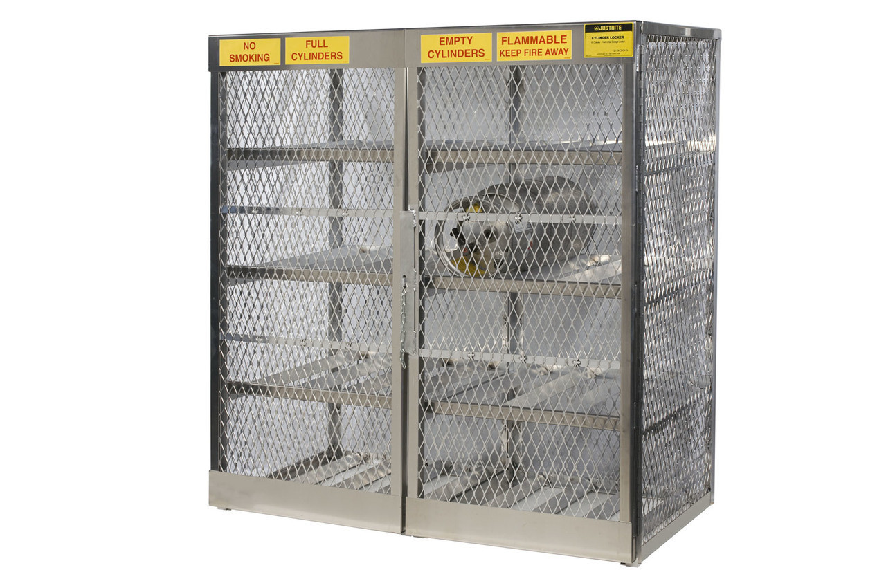 Justrite 23005 -16 LPG Cylinder Horizontal Aluminum Locker
