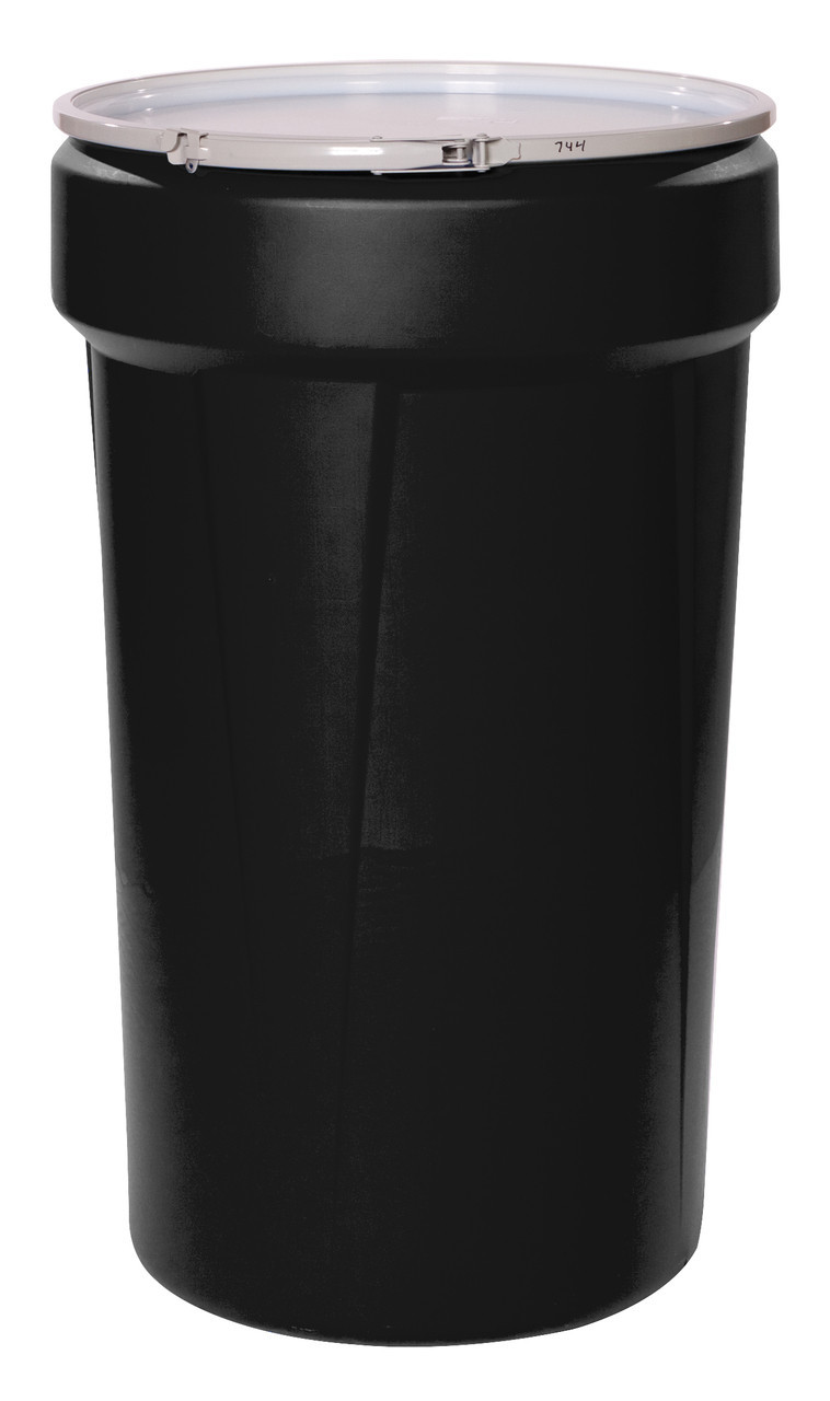 Eagle Lab Pack - 55 Gallon Black with Metal Lever Lock Ring