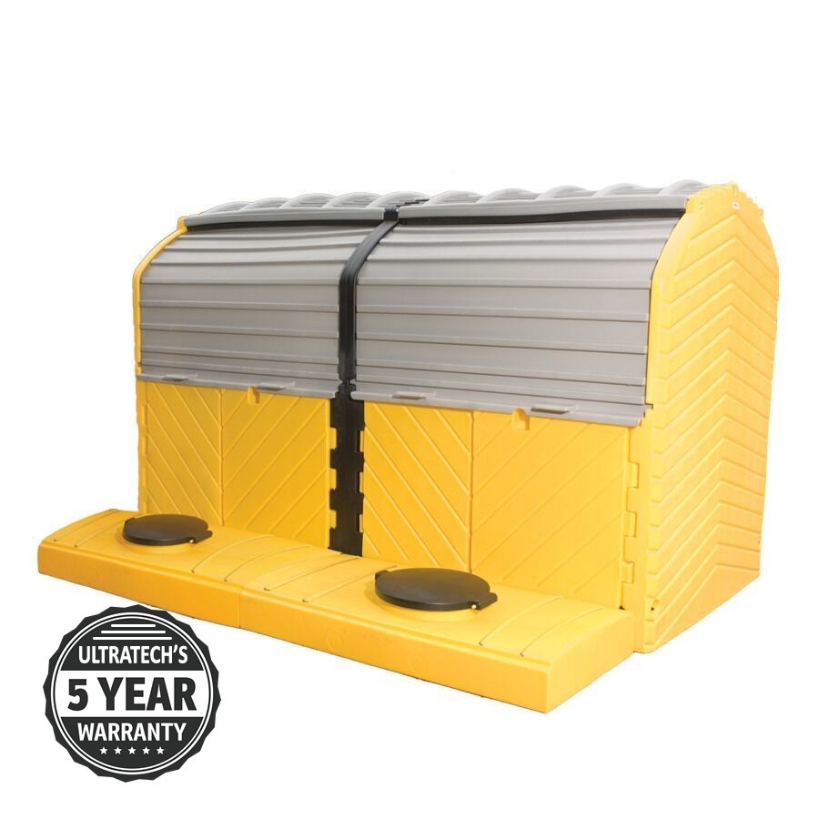 UltraTech Modular IBC Spill Pallets 1165 - 2 Tank, Outdoor Model