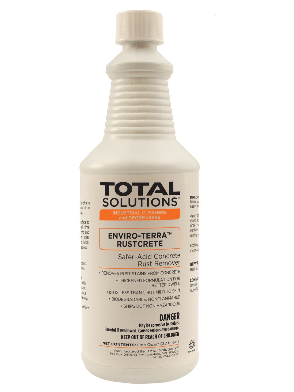 Enviro-Terra Rustcrete - Safer Acid Concrete Rust Remover - 4 Gallons