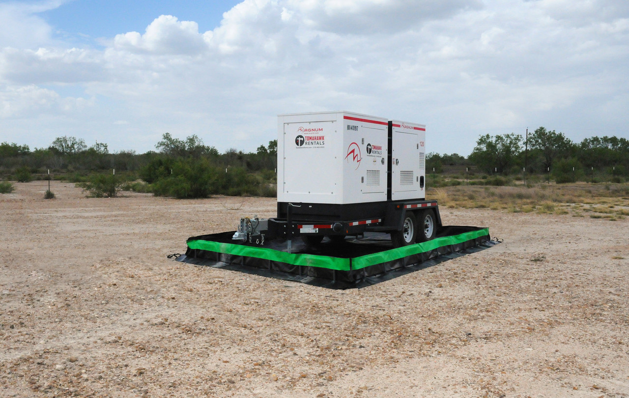 Ultra-Collapsible Wall Spill Containment Berm - 10' x 30' x 12"