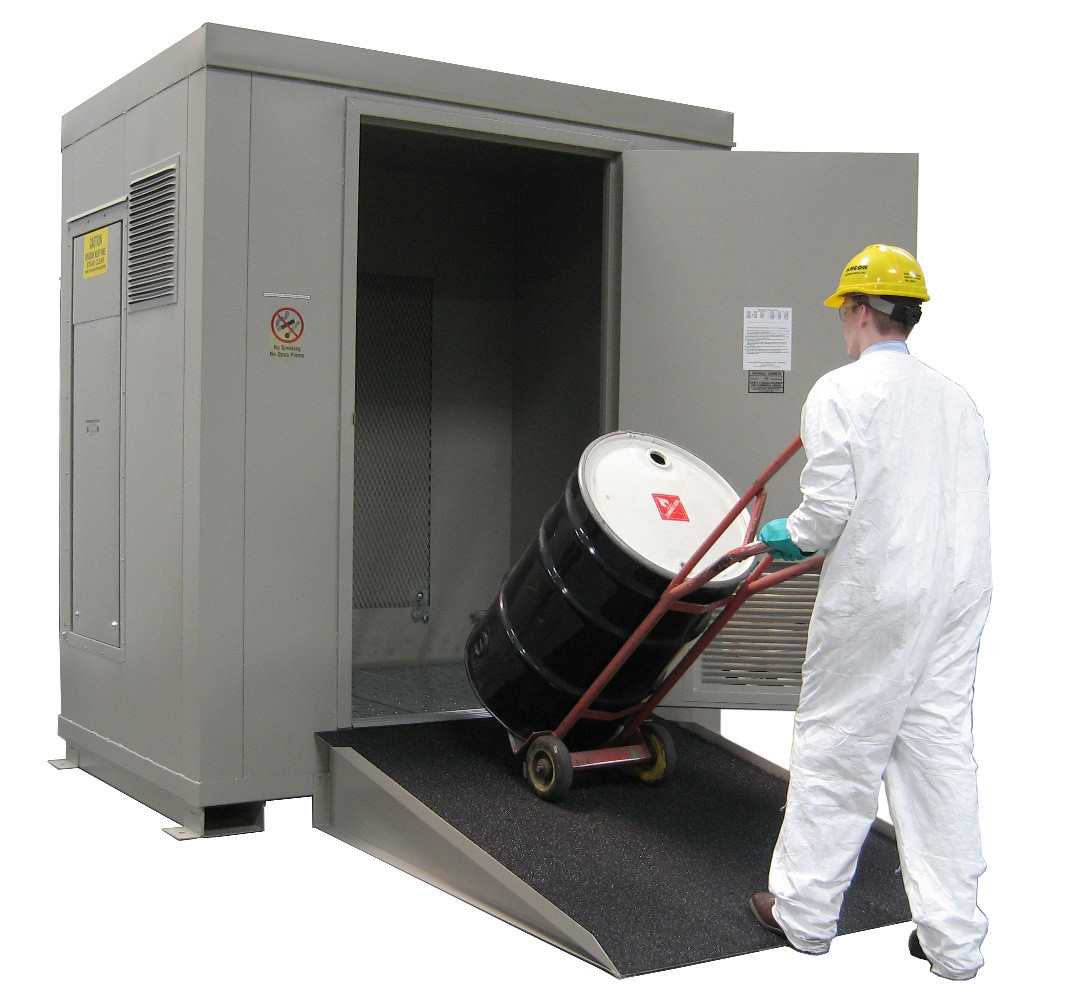 Securall Outdoor Hazardous Chemical Storage Building - 6 Drum - B600