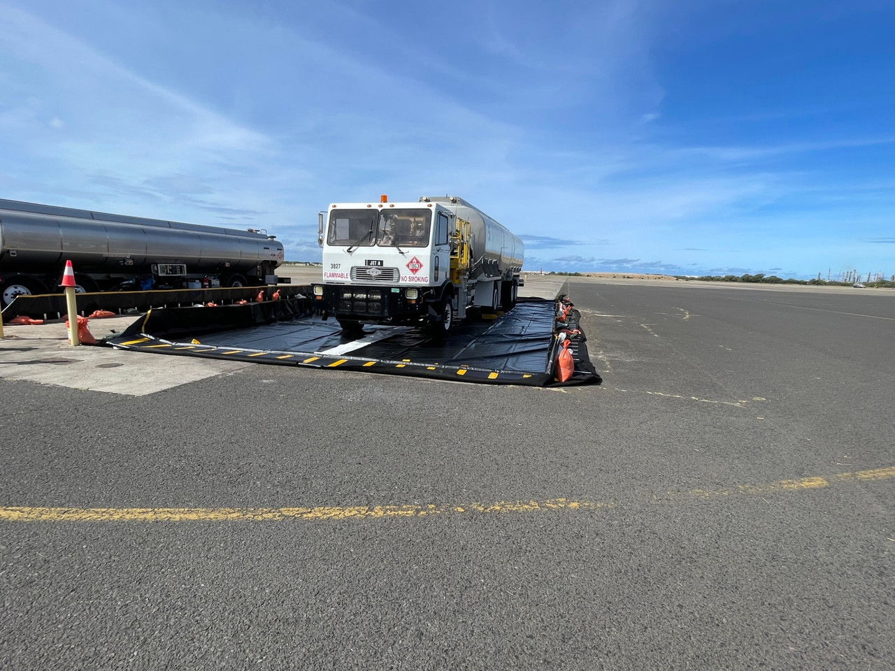 Auto Rise Drive Through Spill Containment Berm Low Profile - 14' x 54 ...