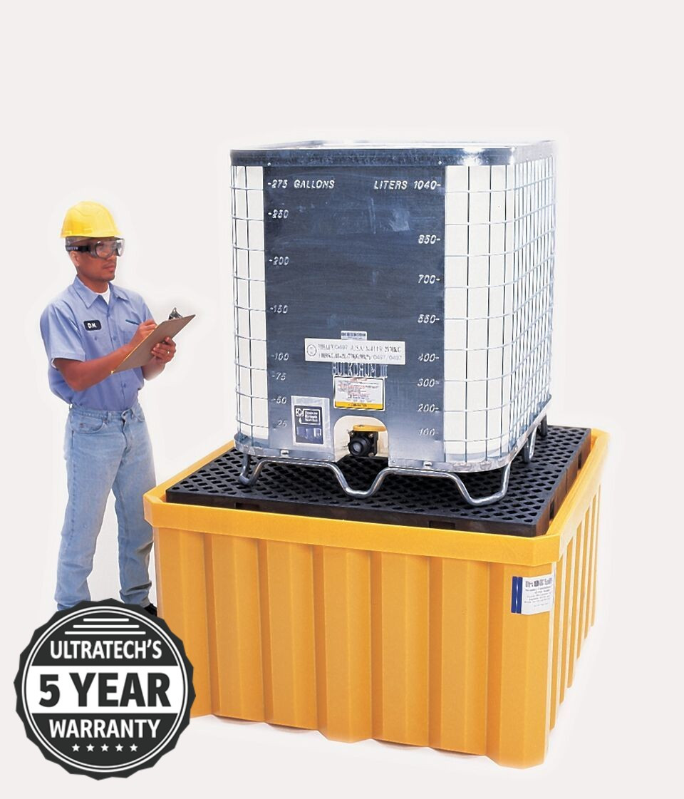 UltraTech IBC Spill Pallet Plus 1158 - with Drain By Ultratech