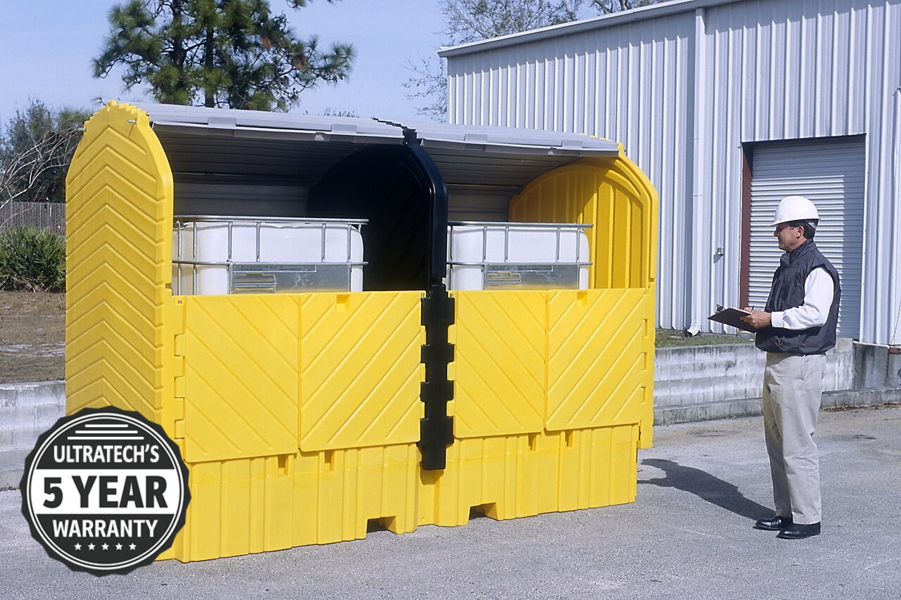 Justrite IBC Outdoor Shed 28677 IBC Spill Pallet