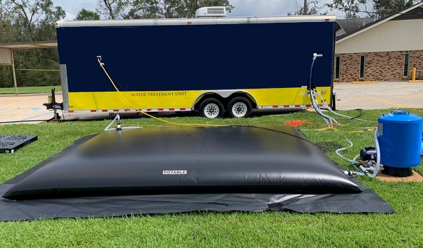 Potable Water Pillow Tank w/Ground Mat - 10,000 Gallons
