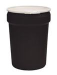 Eagle Lab Pack - 55 Gal Black Straight Sided - Plastic Lever Lock