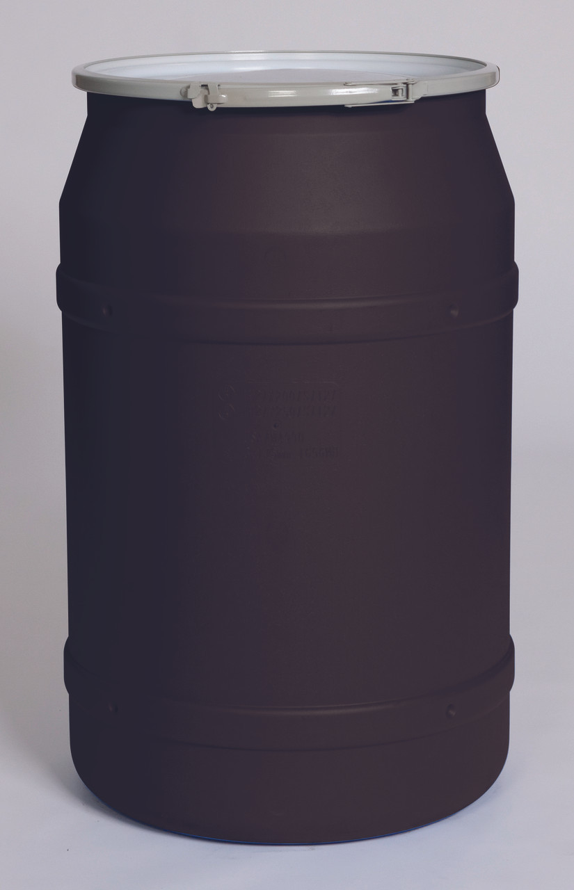 Eagle Lab Pack - 55 Gal Black Straight Sided - Plastic Lever Lock