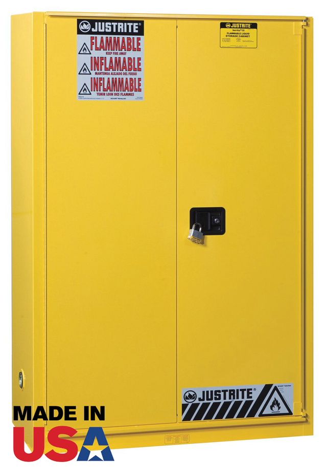 Justrite 893080 30 Gal. Sliding Door Flammable Safety Cabinet