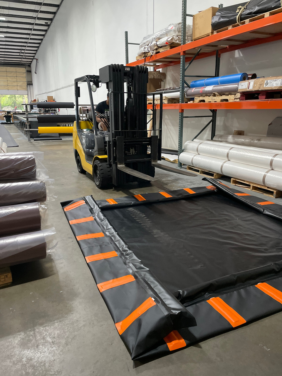 Auto Rise Drive Through Spill Containment Berm Low Profile - 12' x 50 ...