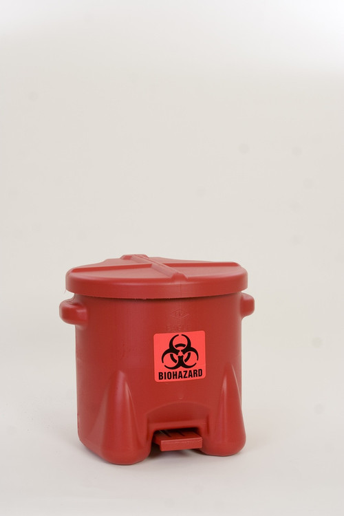 Eagle 10 Gallon BioHazardous Poly Waste Can - 945BIO