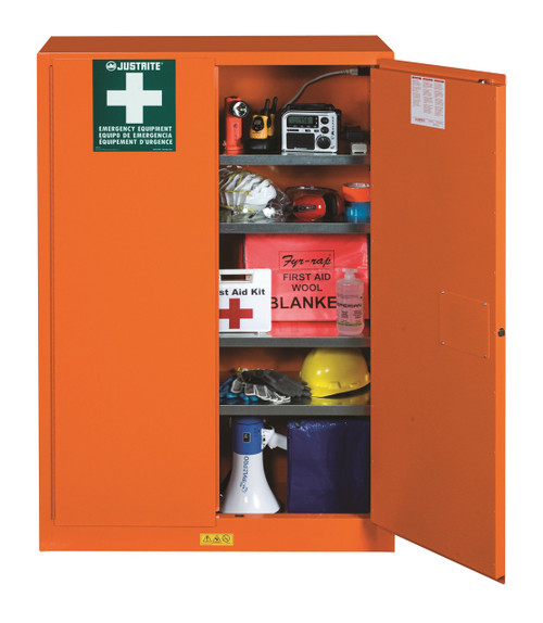 Justrite Emergency Preparedness Storage Cabinet, PowerPort™ Pass-Thru
