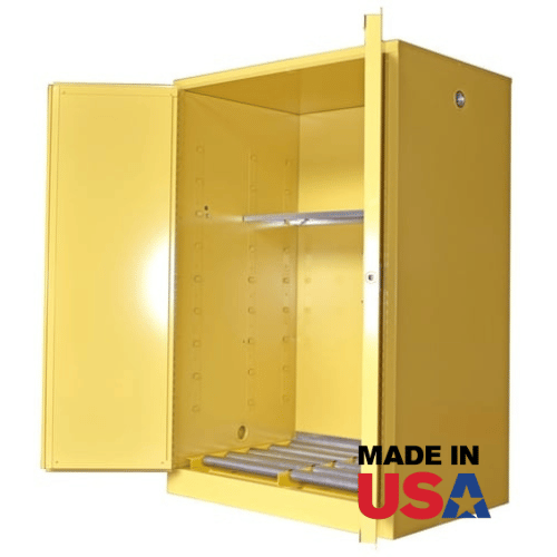 Securall 75 Gallon Vertical Drum Storage Cabinet Self Close Safe-T Door