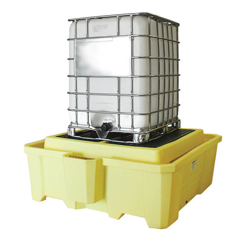 Enpac IBC Tote Spill Containment Pallet With Drain - Yellow -5469-YE-D