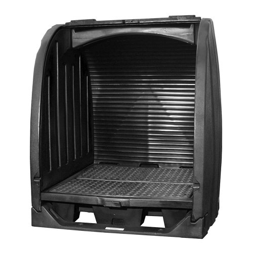 Enpac 4 Drum Outdoor Storage Spill Containment Shed With Drain - 4064-BD-D