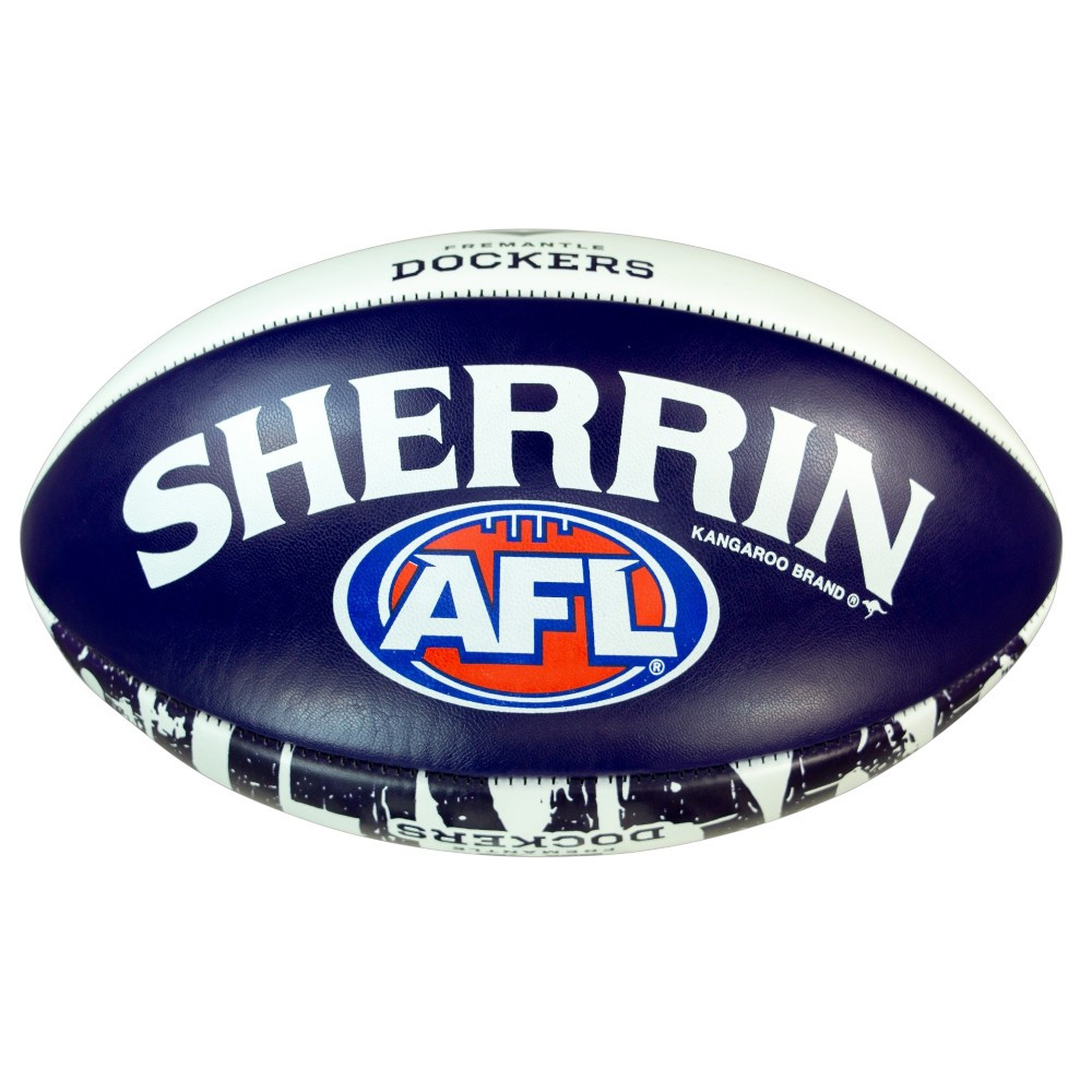 Sherrin Size 3 Team Icon PVC Football - The Dock, Fremantle Dockers ...