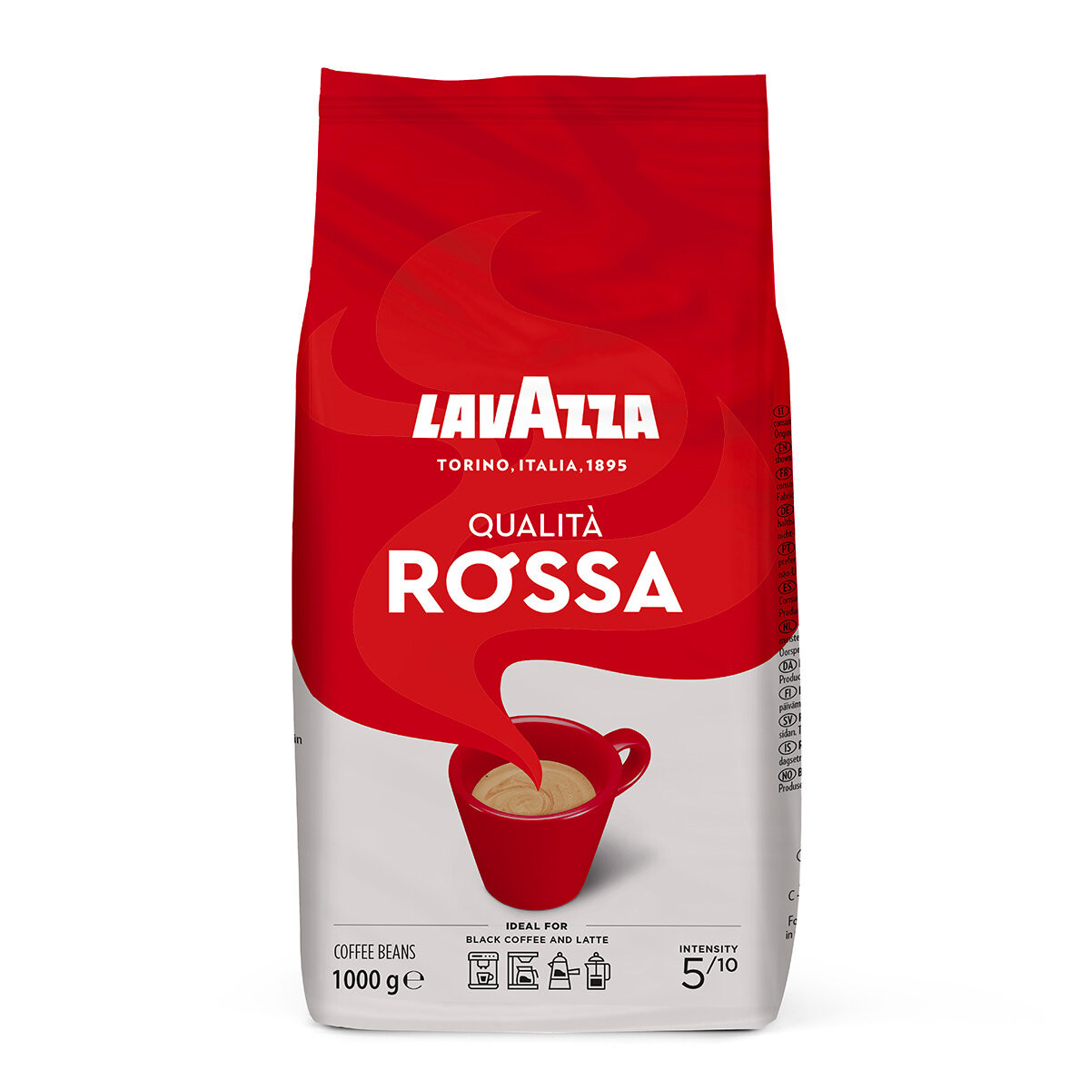 Lavazza, Qualità Rossa, Coffee Beans, with Aromatic Notes of Chocolate ...