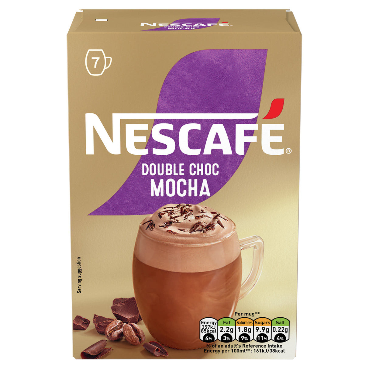 Nescafe Mocha Double Choco Coffee 7 Sachets – Pack of 6 (42 Sachets Total)
