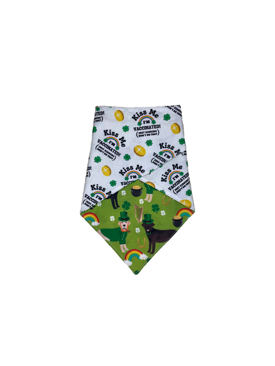 Lab Kisses St. Patrick's Day Dog Bandana