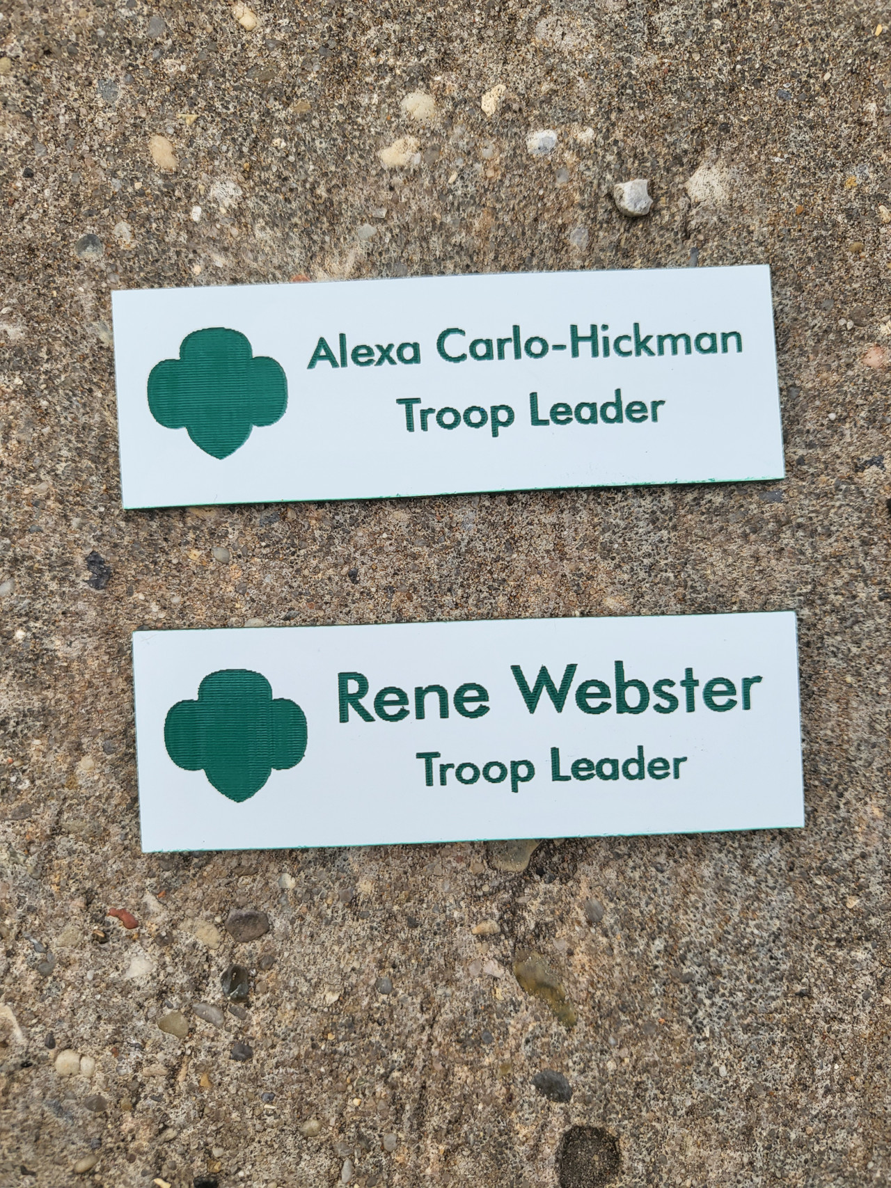 Girl Scout Name Tags, Troop Leader Name Badges, Employee Name Tags