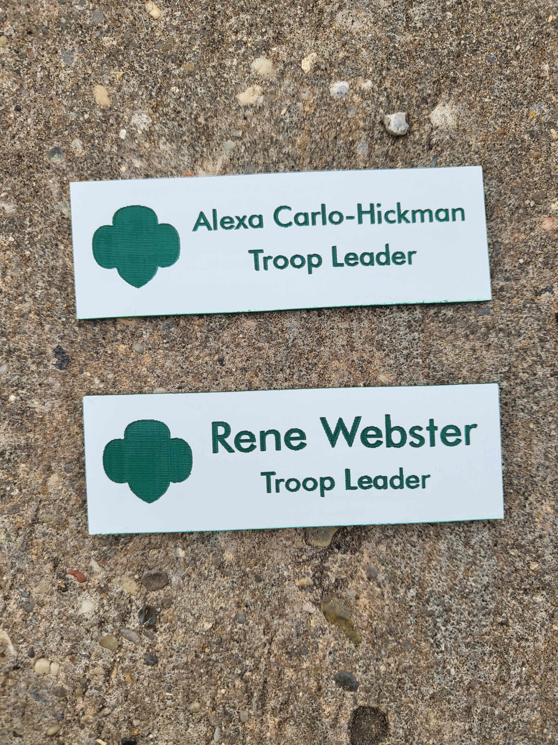 Girl Scout Name Tags, Troop Leader Name Badges, Employee Name Tags