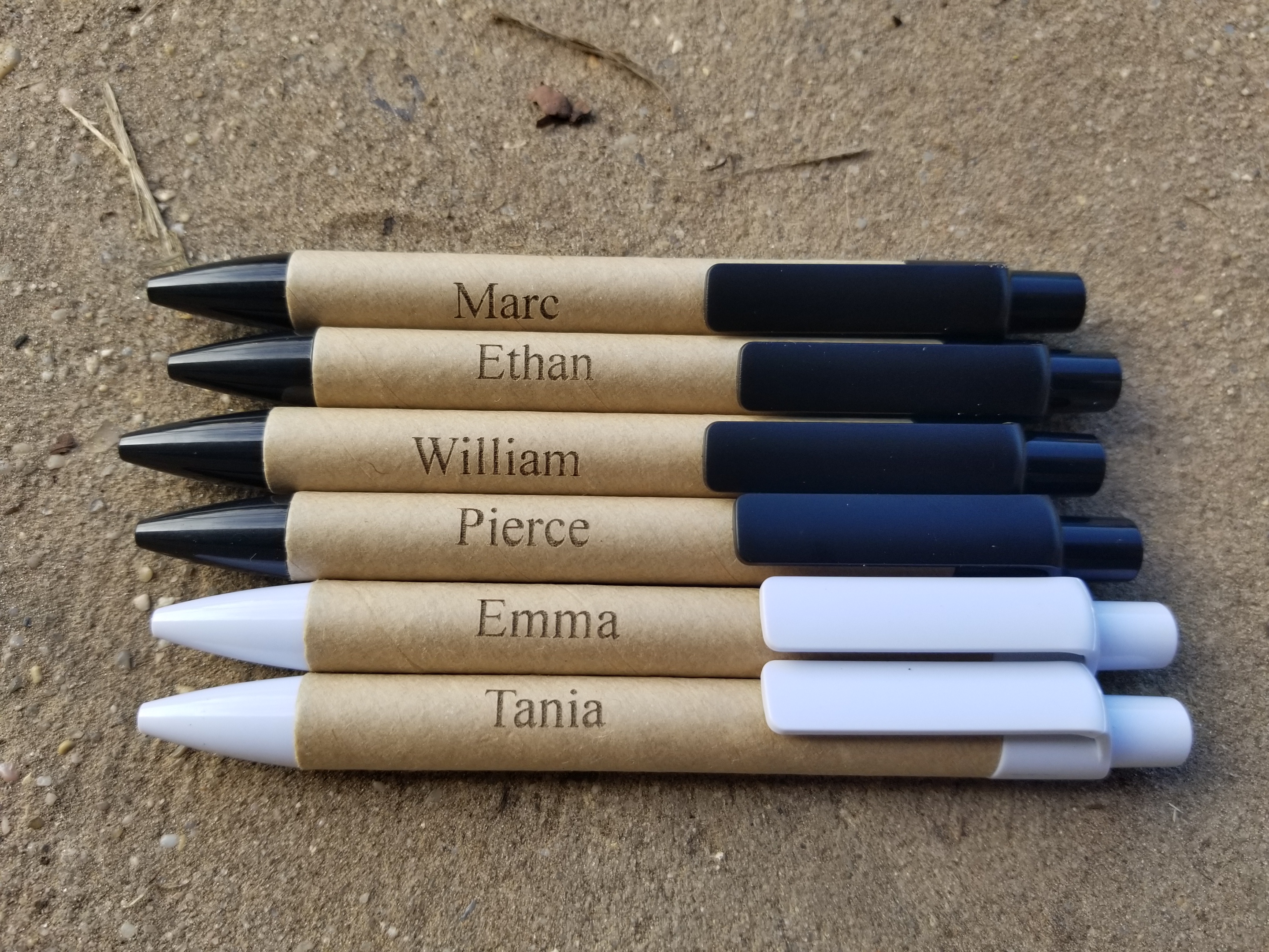 Personalized Recycled Paper Pen with Black or White Trim