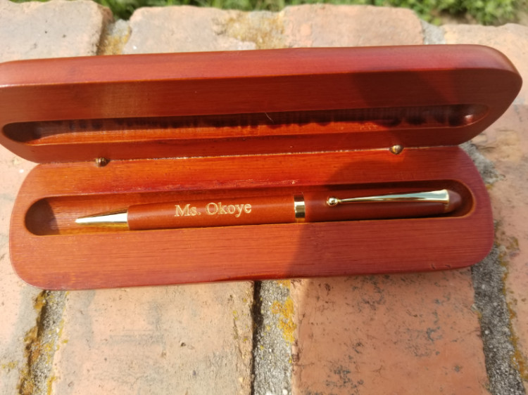 Personalized Engraved Wood Ballpoint Pen Set, Personalized Case ...