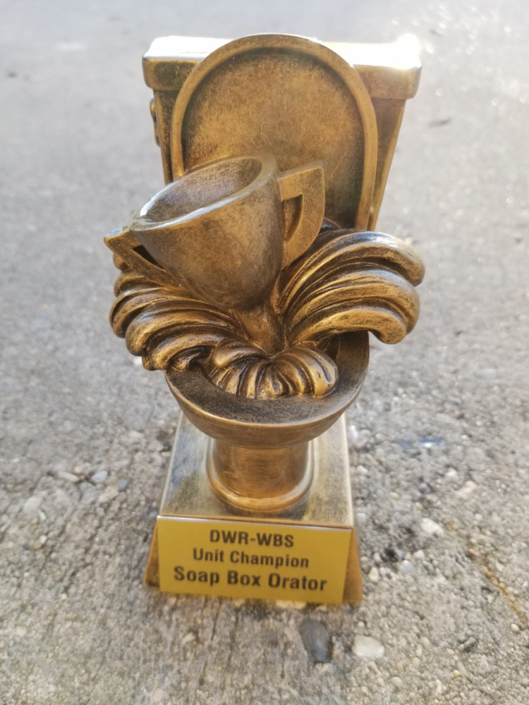 Personalized Engraved 6" Antique Gold Toilet Loser Award, Loser Trophy ...