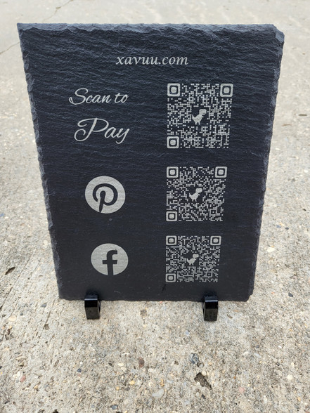 Black Slate QR Code Sign, Barcode Plaque, QR Code Plaque, Scan to Pay ...