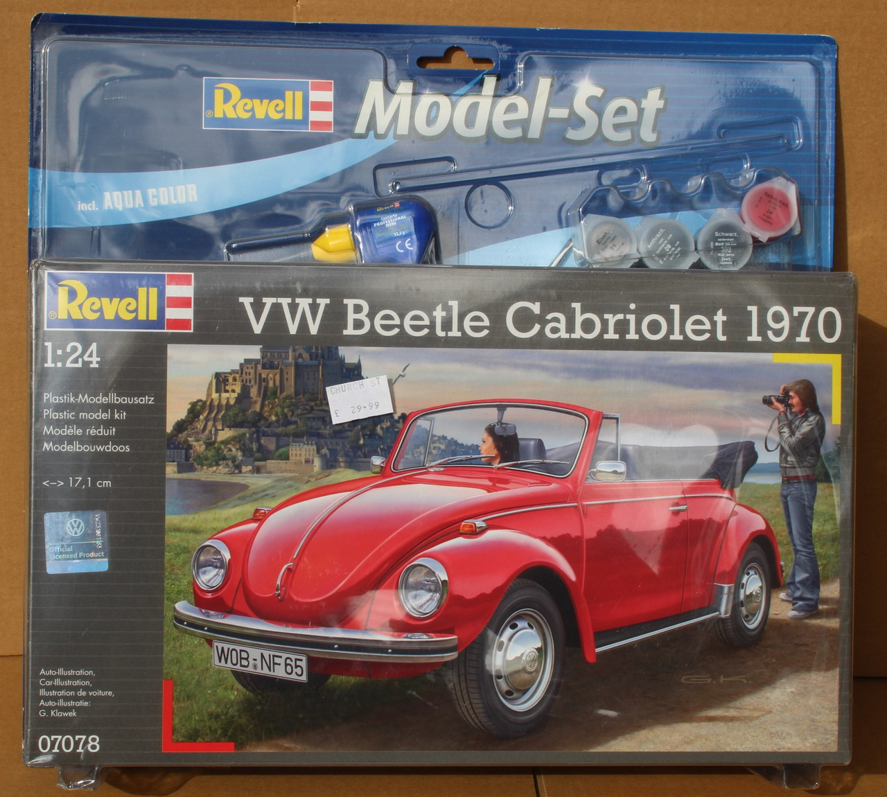 R67078 1/24 VW BEETLE CABRIOLET MODEL SET PLASTIC KIT - Church Street ...