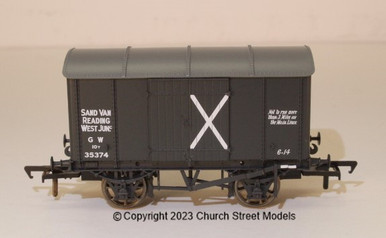 908014 OO 35374 IRON MINK GWR GREY SAND VAN READING WEST JUNCTION ...