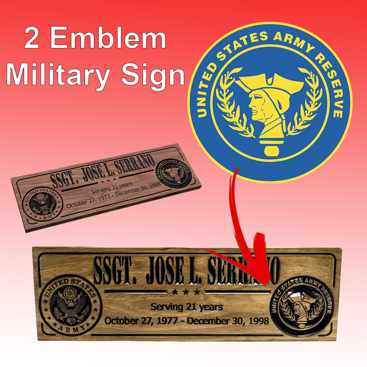 US ARMY | US ARMY RESERVE SIGN - Military sign - Custom Wood Design