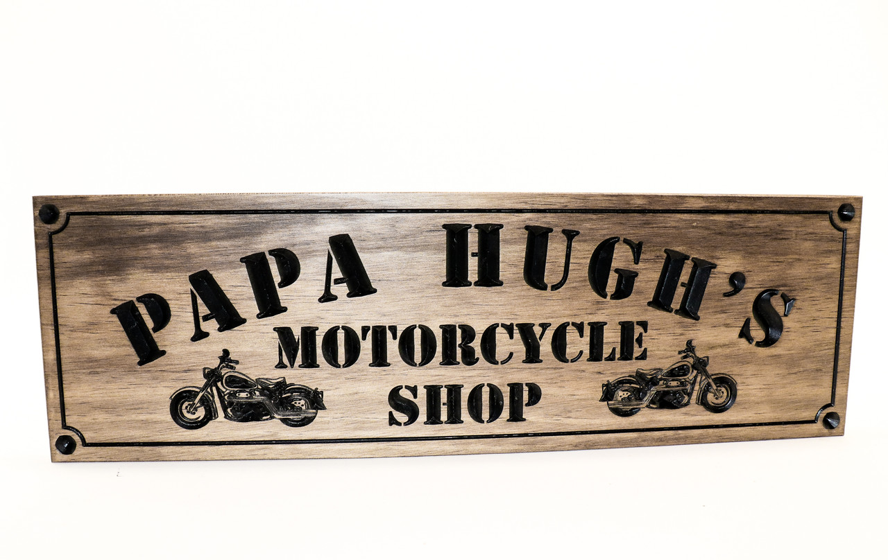 motorcycle garage sign / Man cave sign