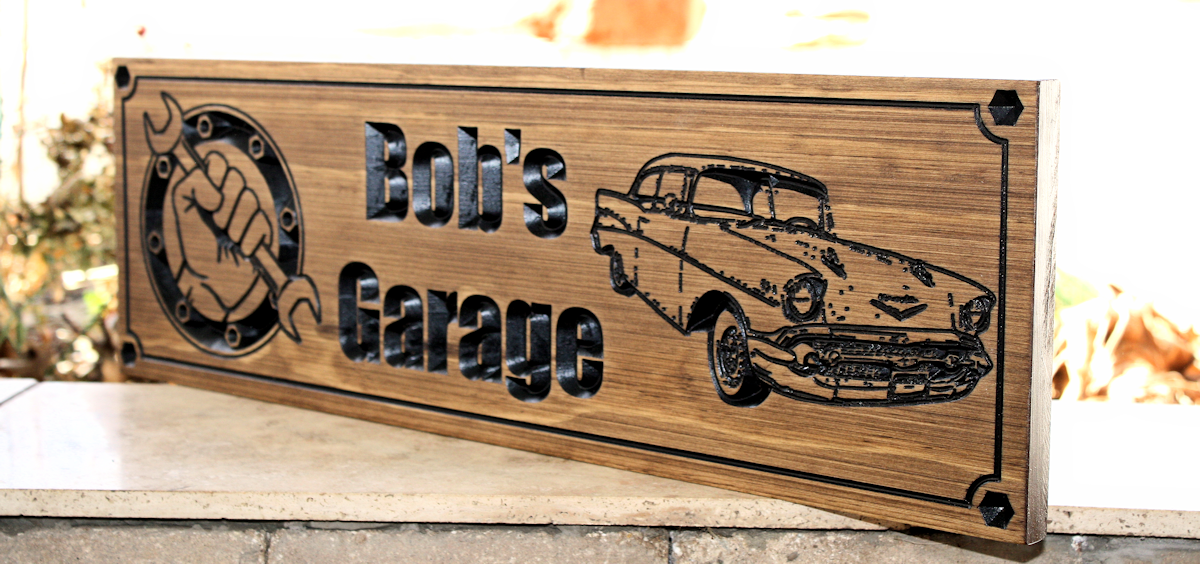 Garage Sign| Man cave sign | Garage shop sign with 69 Ford Mustang