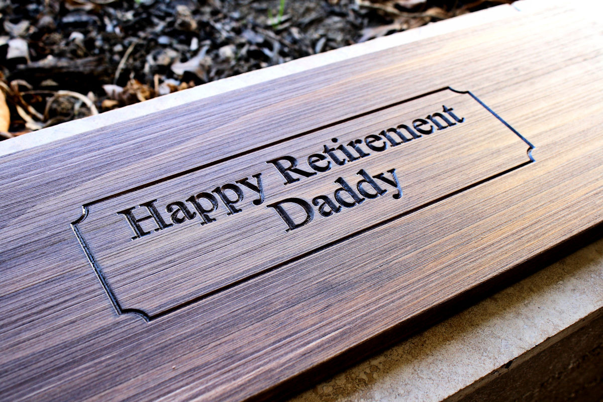 Add-on carving on the back of a sign