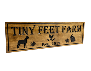 New Product: Goat Farm, Chicken Farm, Rabbit Farm sign - Custom Wood Design