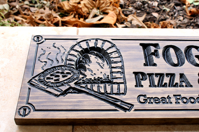 pizza oven wooden sign for your outdoor pizza oven