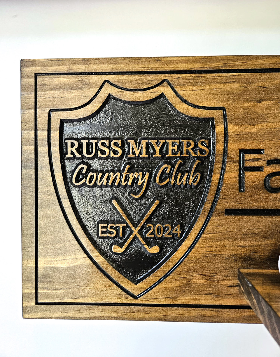 Custom Golf Sign - Golf Ball Shelf - Personalized Wood Sign