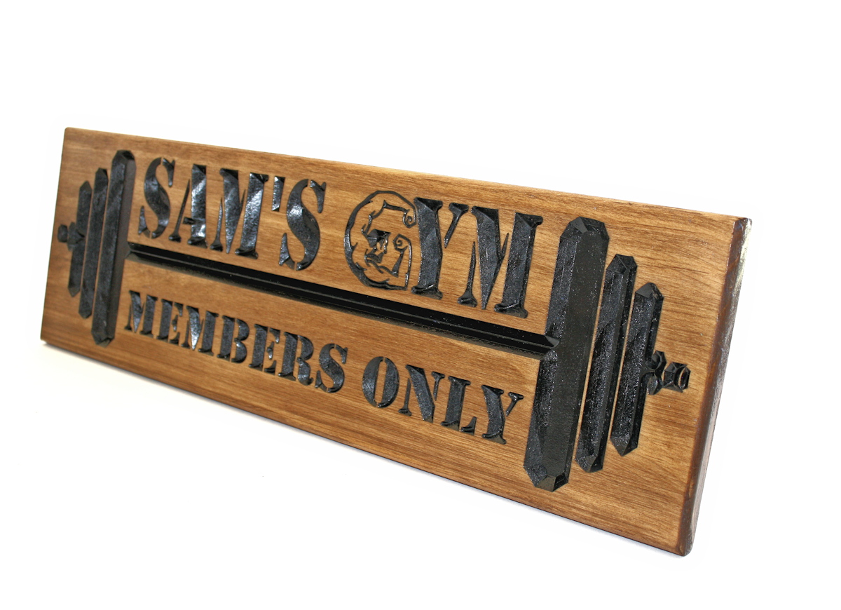 personalized gym sign for your home gym