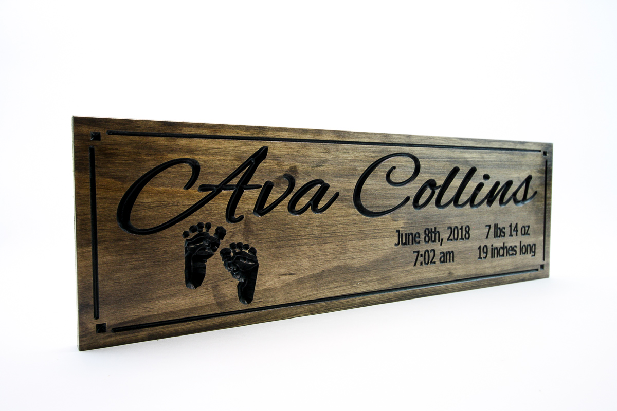 Baby Birth Announcement - Baby Birth Stats Sign