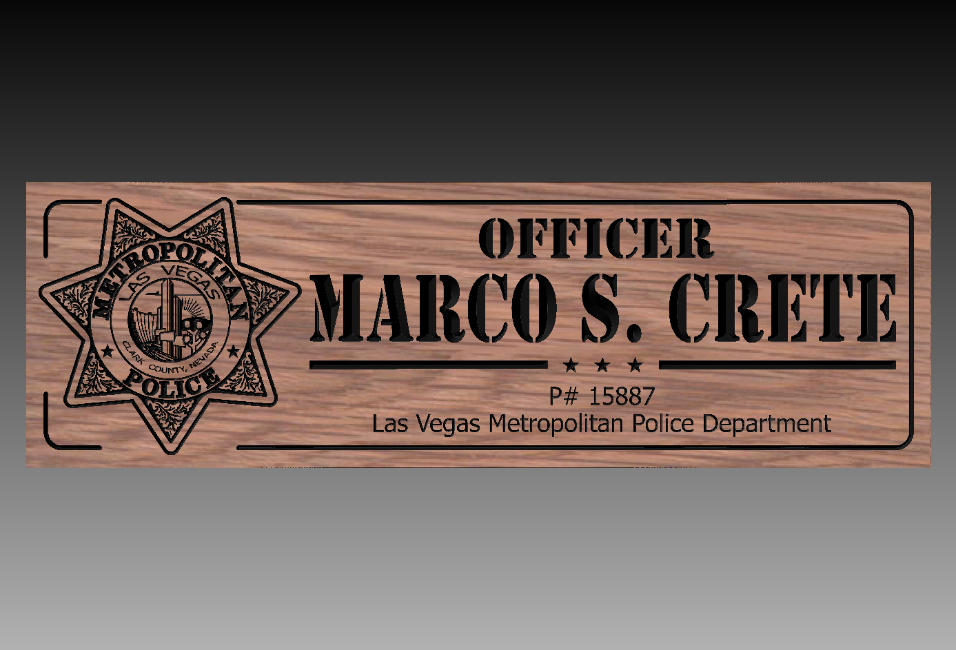 custom wooden sign, personalized wood sign, police department plaque ...
