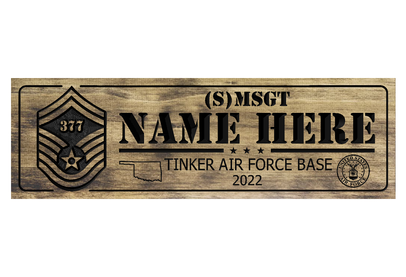 US Air Force Promotion PLAQUE | WOODEN US MILITARY SIGN