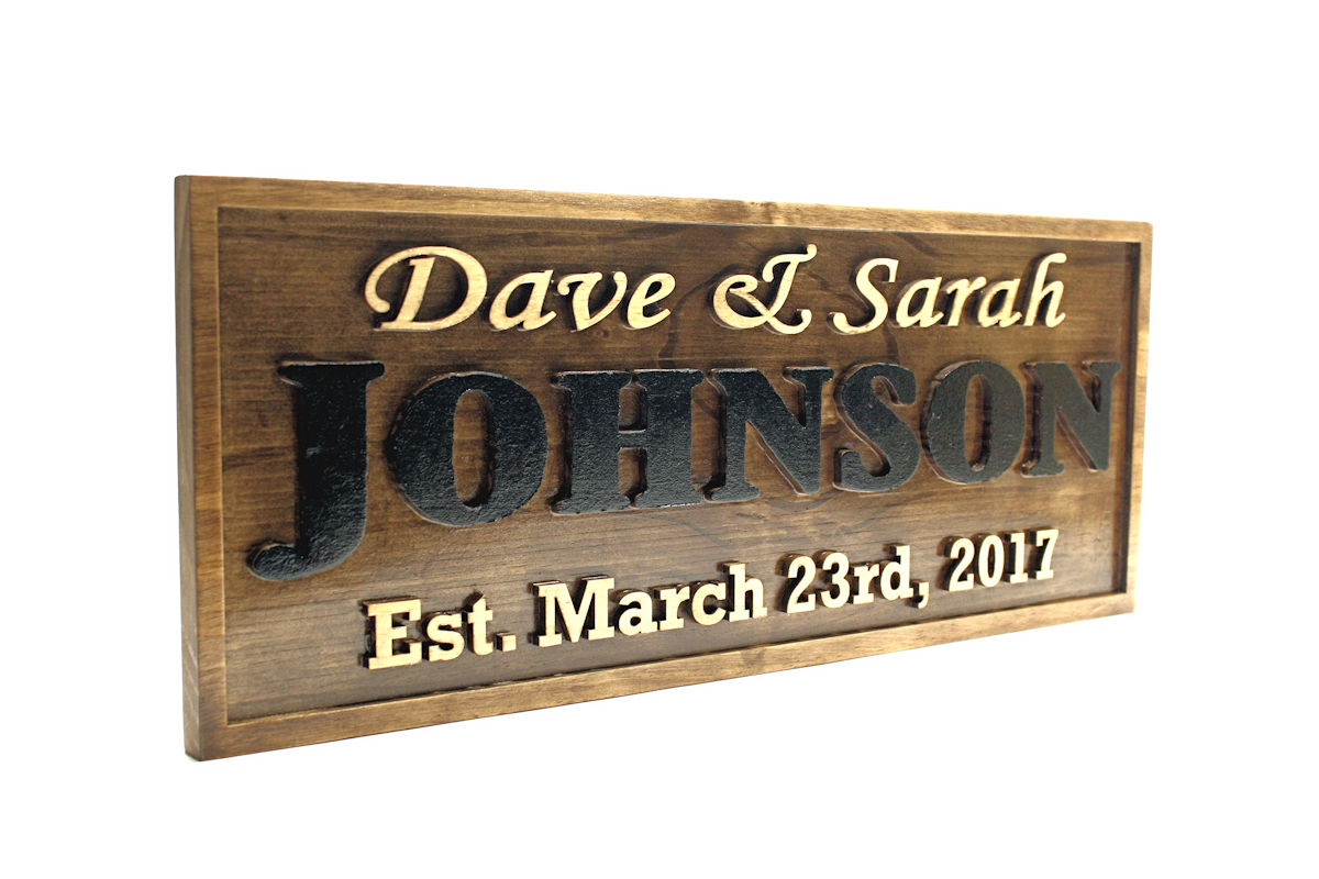 3-D FAMILY NAME SIGN - Custom Wood Design