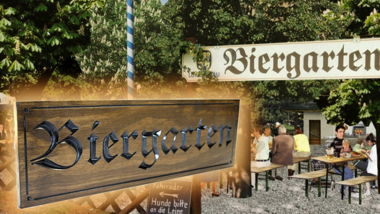 Biergarten Sign /// beergarden Sign - Custom Wood Design