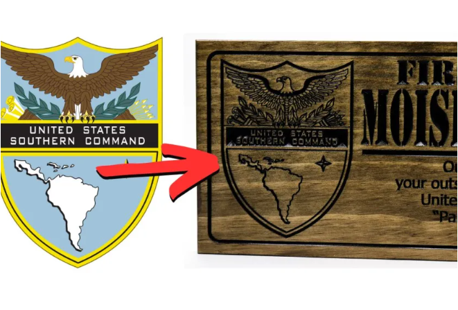 Southern Command Military Sign - Custom Wood Design