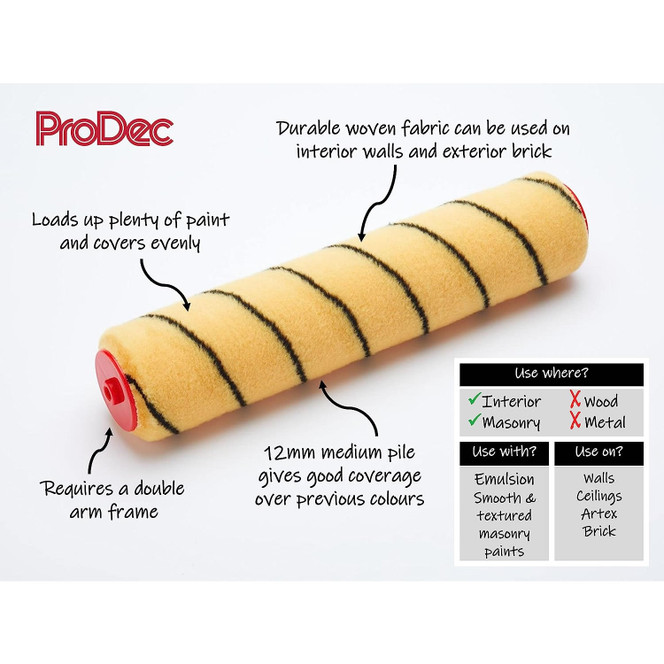 PRRE027 Prodec 12' Medium Pile Woven Roller Sleeve